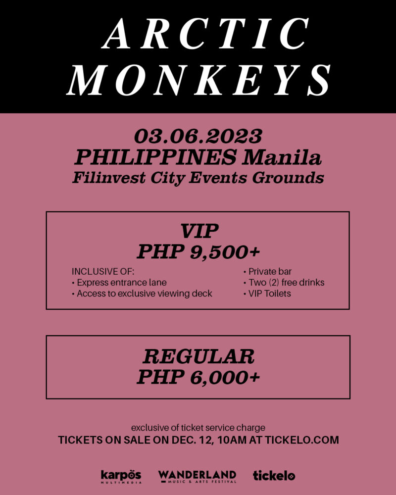 Arctic Monkeys are coming to the Philippines on March 6, 2023 ...